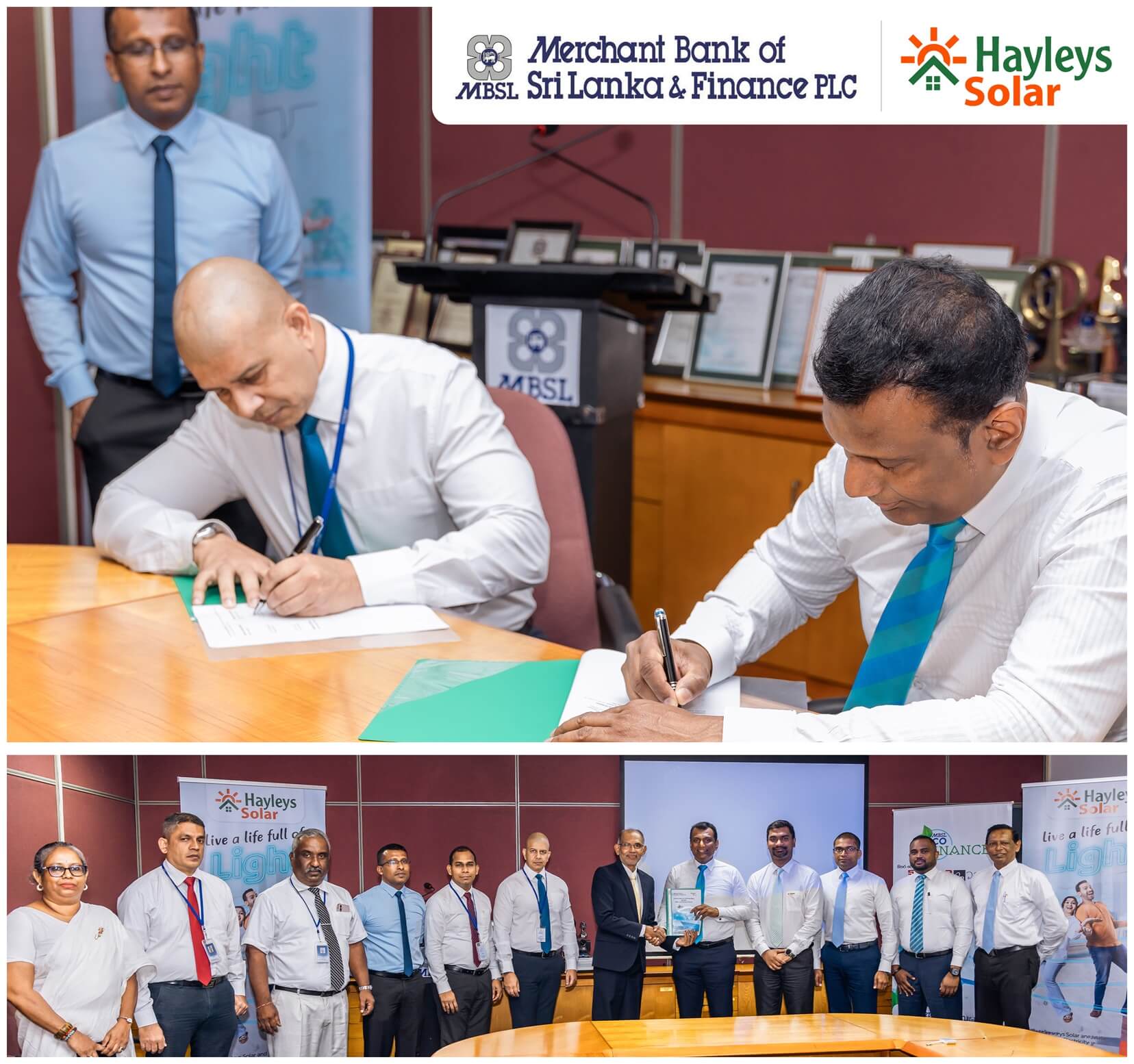 MBSL signs MoU with Hayleys Solar to launch new solar loan schemes